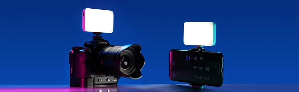 AMBITFUL A3 Full Color RGB LED Mini Light, Built-in FX Effects,2800 ...