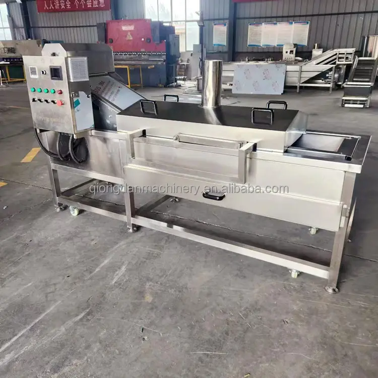 Small Continuous Gas Frying Machine and Conveyor Samosas Fryers ...