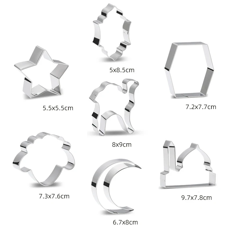 Eid Mubarak Biscuit Mold Moon Star Church Camel Cookie Cutters Diy Cake ...