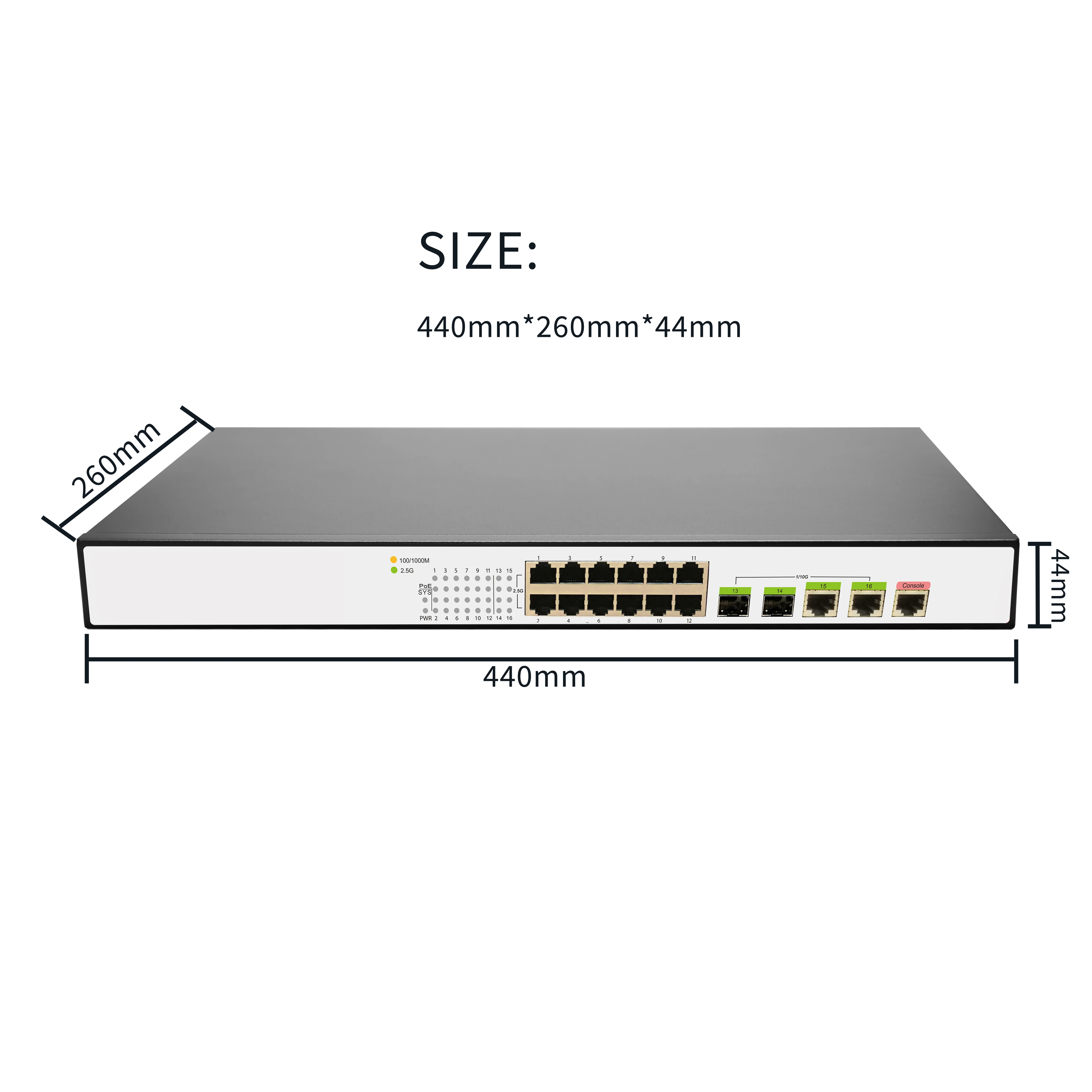 12 Gigabit Port Poe Network Switch 60w Bt Poe++ Ethernet Metal Managed ...