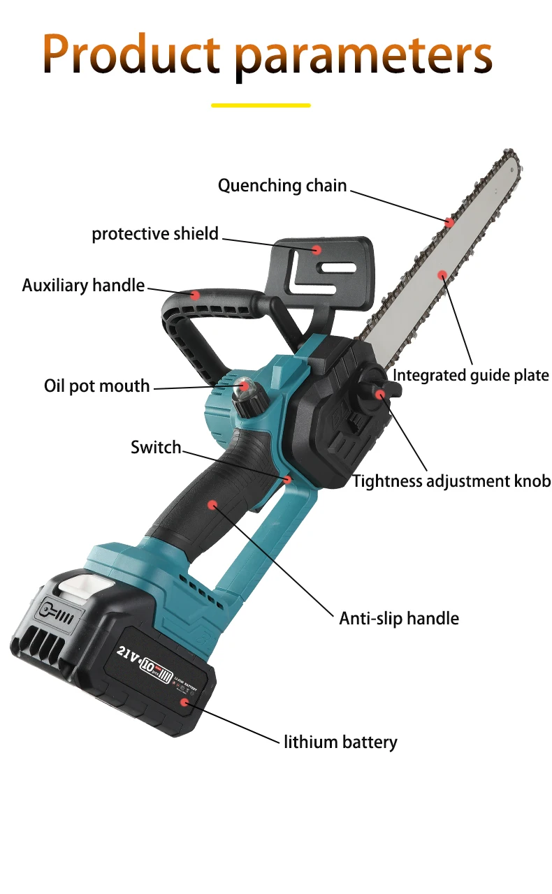 Hek-c408 Professional 21v Chainsaw Sawmill Miniature Chain Saw Chain ...