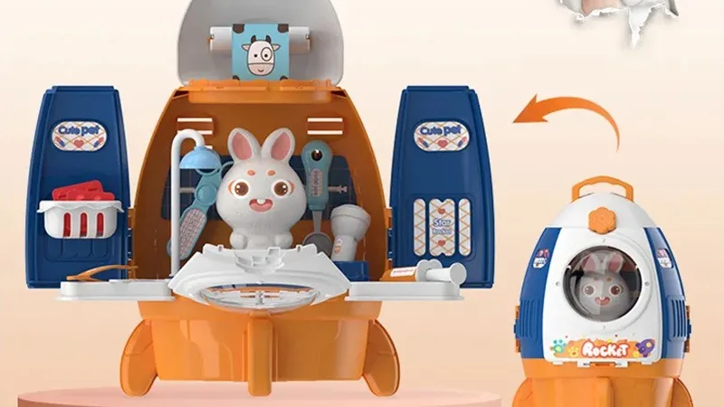 Hot Sale Pretend Play Preschool Rocket Backpack Toys Kids Doctor ...