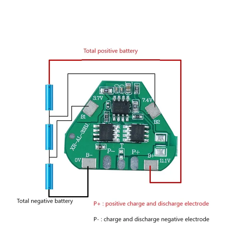 Stocks BMS 7.2v 12v 2s 3s 10a 20a 32650 BMS Lifepo4 Battery Pack