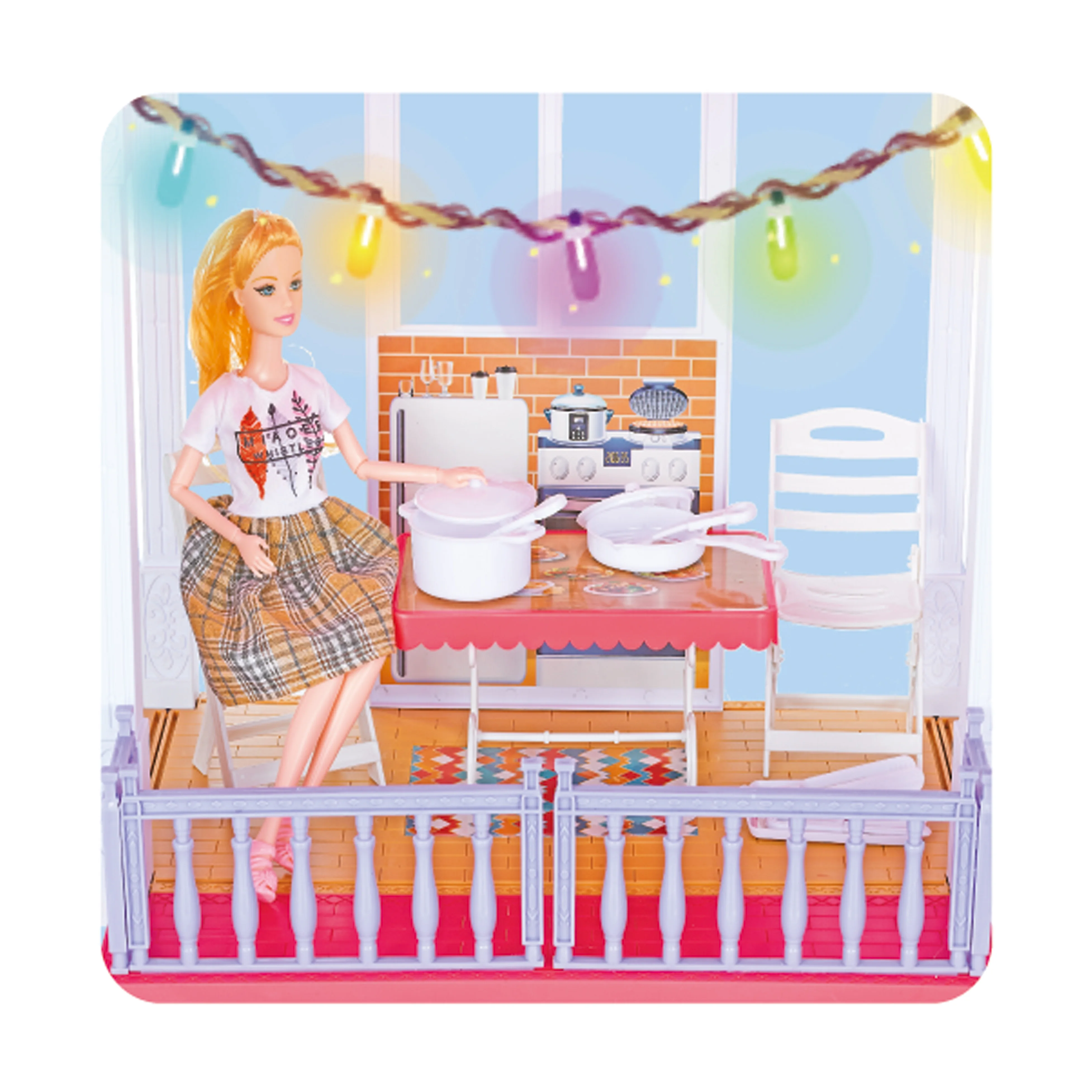 Hot Sale New Pink House Plastic Material Assembled Villa Toy Play House ...