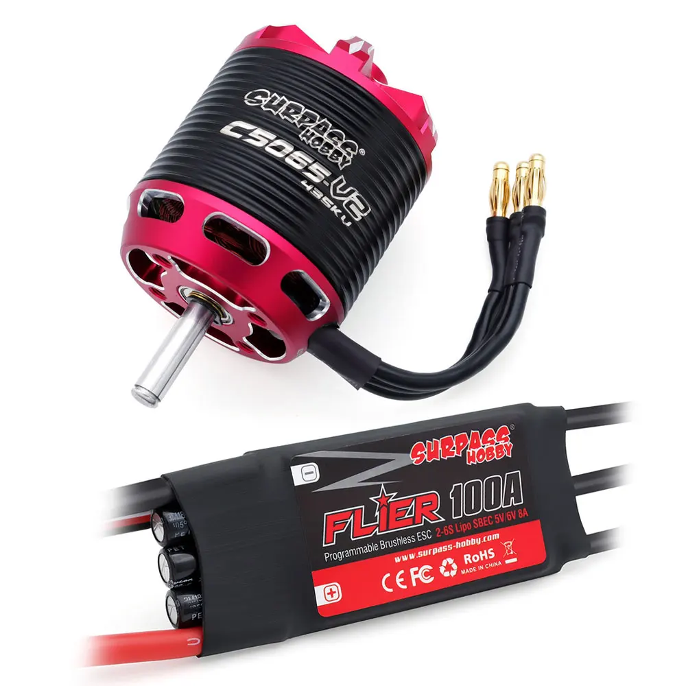 435kv 5065 Bldc Motor And 100a Programmable Flier Esc Combo Set For ...