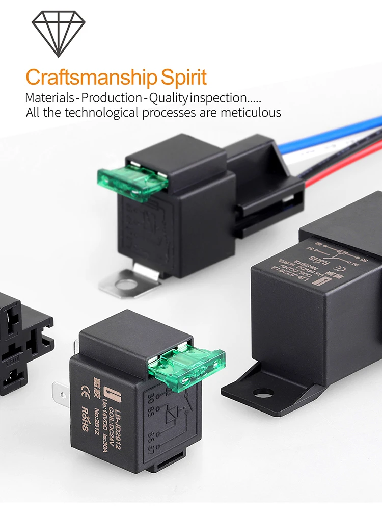 Lanboo 80a Automotive Relay 12v24v Integrated 4/5 Foot Waterproof,Oilproof And Dustproof Car ...