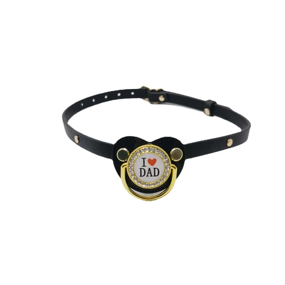 Novelty Cute Pu Pacifiers Mouth Gag Oral Training Fetish Bondage Leash