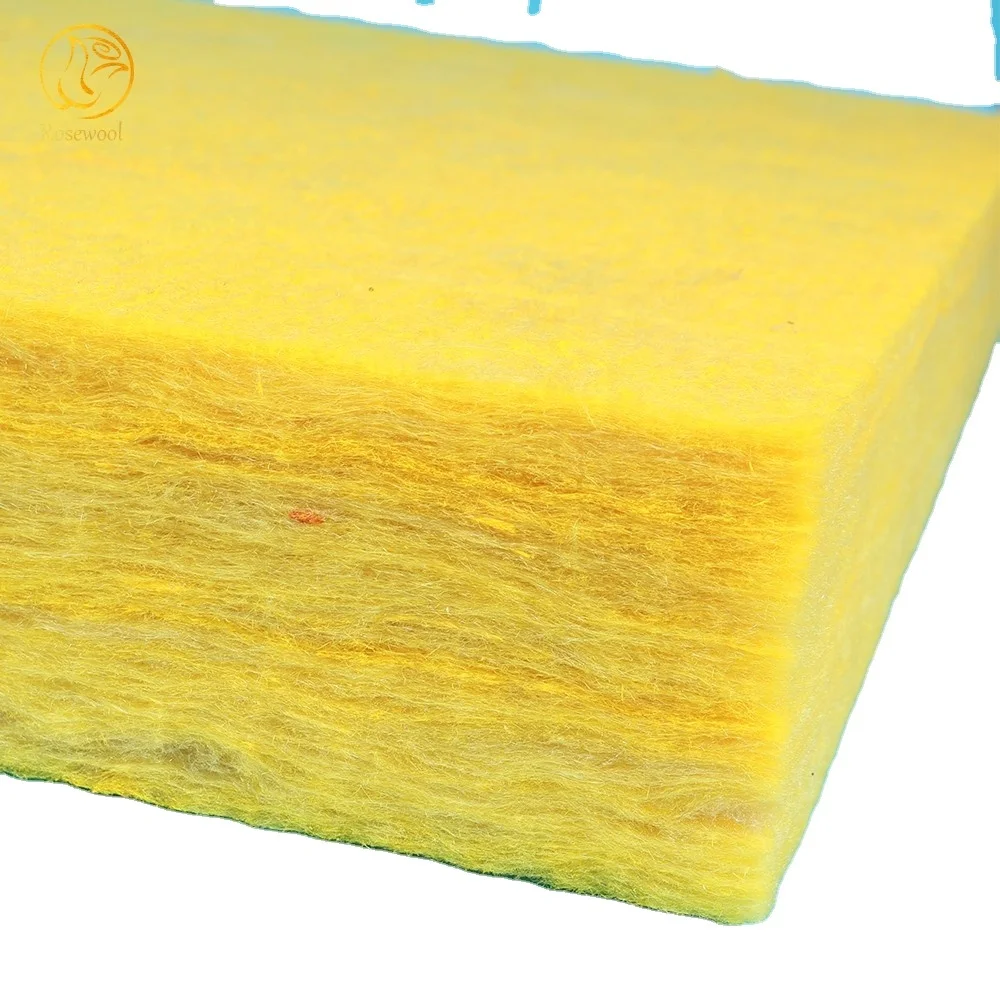 Fibre Glass Wool Block Acoustic Ceiling Tiles Ultrafine Back Glass Wool ...