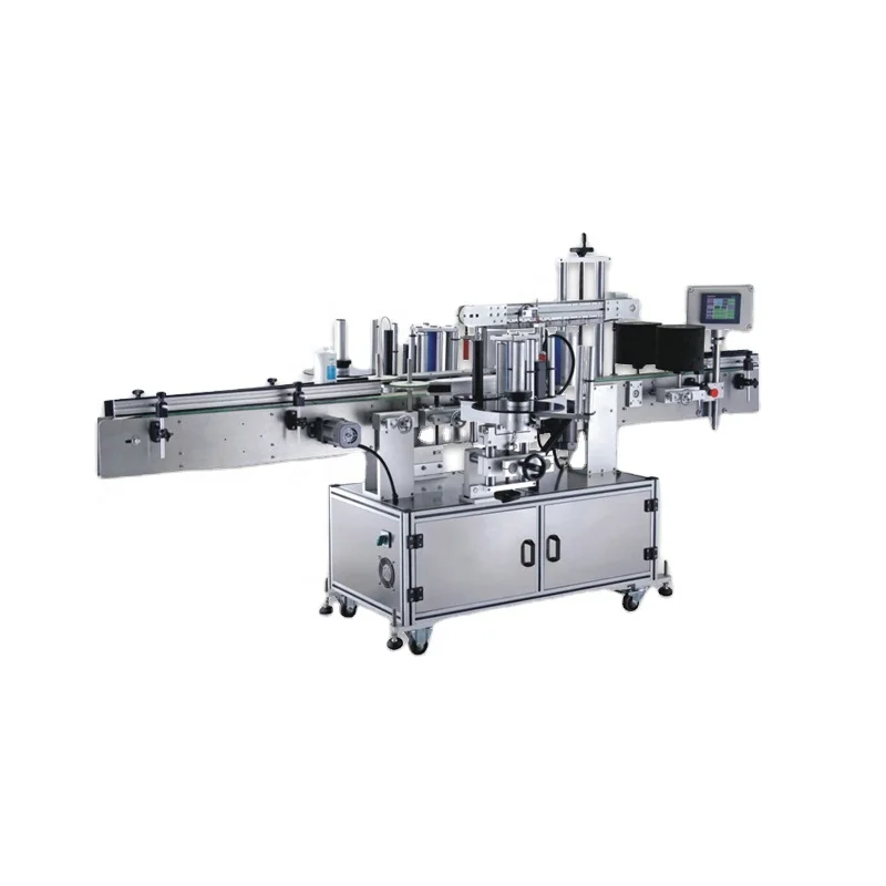 Automatic Two Front And Back Sticker Labeler For Flat Or Square Bottle Jar Two Sides Labeling ...