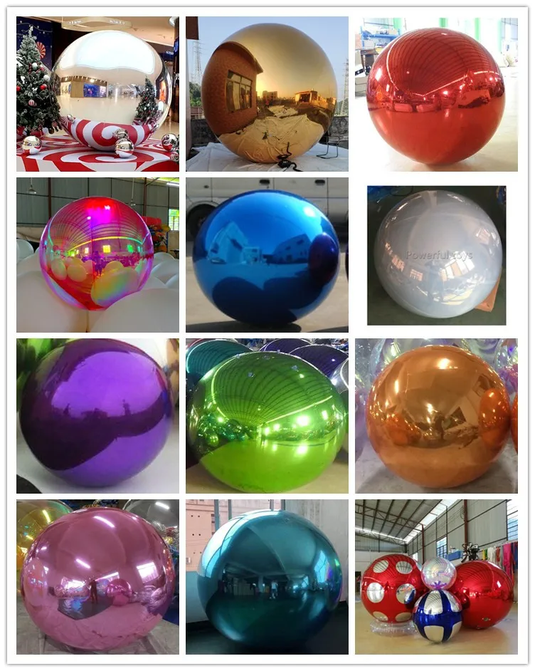 Gold Inflatable Mirror Ball Sphere Balloon Events Wedding Party Decor ...