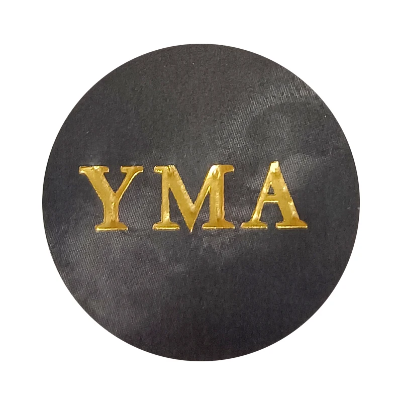 Black Background Gold logo Sticker Waterproof Label Custom Roll ...