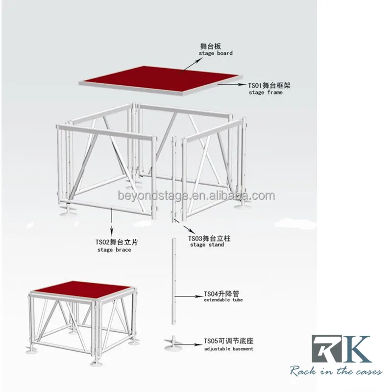 Stage Aluminum Frame Wooden Platform Stage for Show Easy Install Stage ...