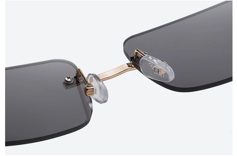 Women's Square Rimless Sunglasses For Outdoor Shading Men's And Women ...