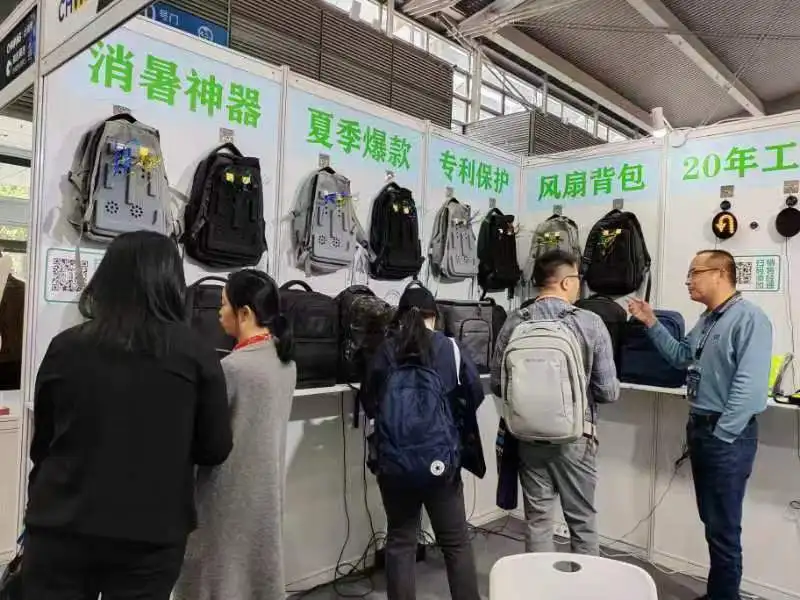 Men Waterproof Travel Fan Backpack Cooling Fan Bag Large Capacity ...