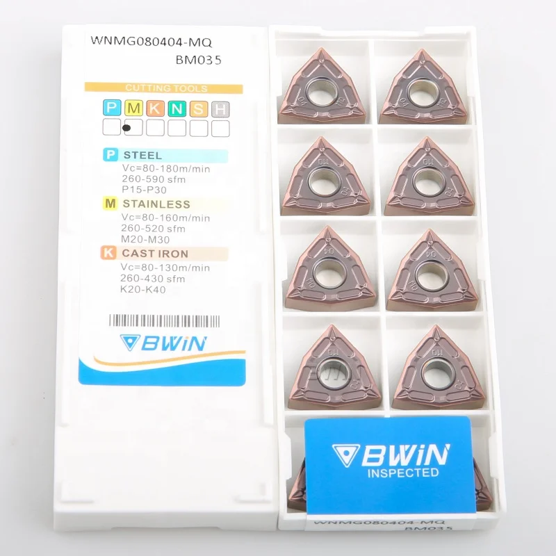 Bwin Metal Cnc Lathe Cutting Tools Wnmg080404 Cnc Carbide Inserts Wnmg080408 Wnmg 080408 Turning ...