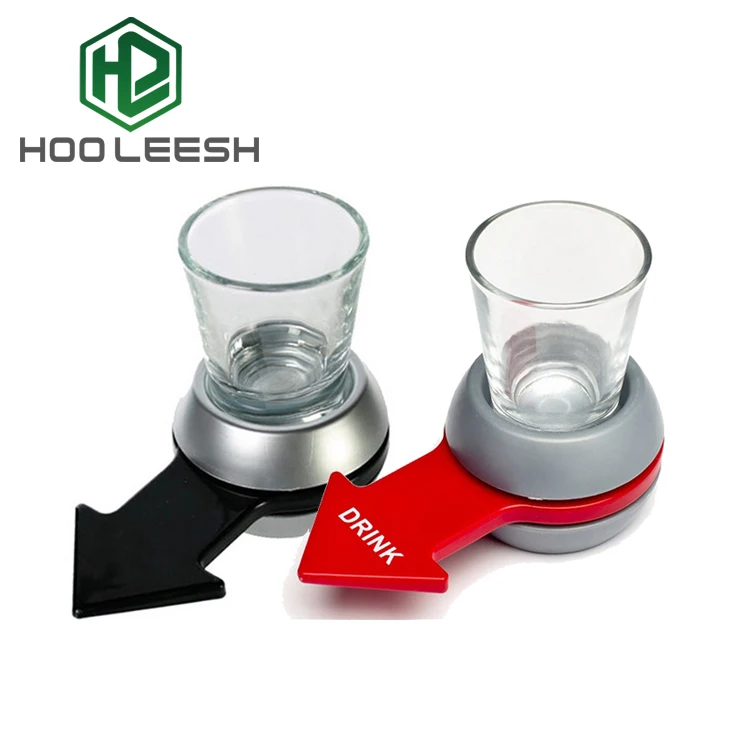 Hot Plastic Shot Spinner Party Game Rotatable Arrow Beer Wine Glass Cup ...