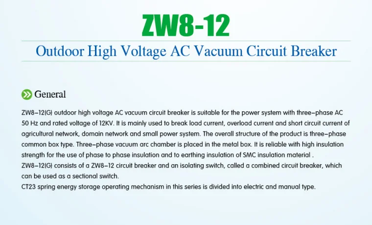 ZW8-12 Outdoor High Voltage AC Vacuum Circuit Breaker| Alibaba.com