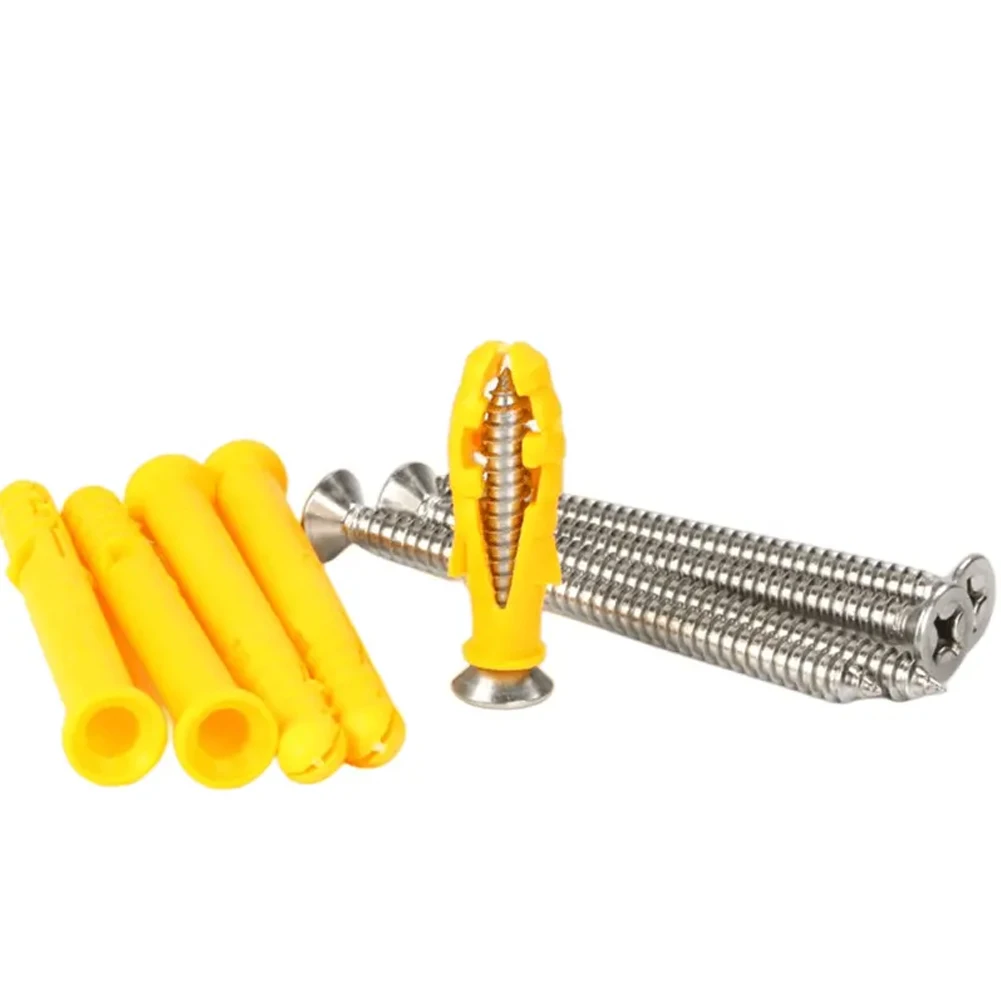 Yellow Expand plug Plastic Expansion Pipe Wall screw plug Expanding ...