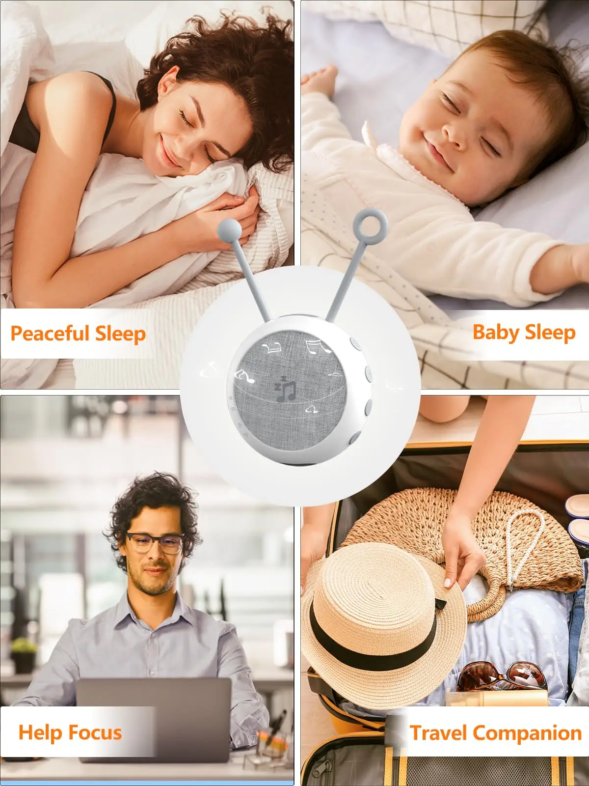 2023 New Mini Portable Baby Sleep Machine Rechargeable White Noise ...