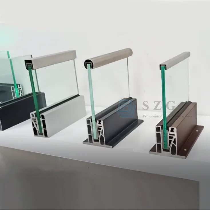 Frameless U Channel Glass LED Railing Balustrade System