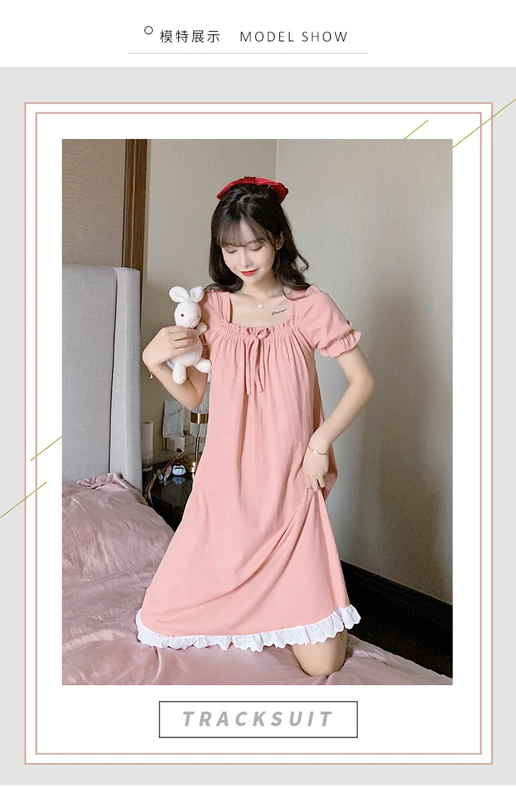Cute New Design Women's Polyester Pajamas Set Long-Sleeved Lace ...