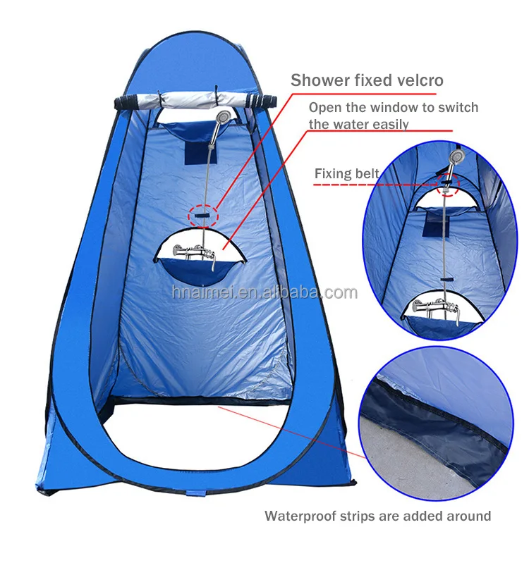 Easy Set up Foldable Solar Shower Tent Kit for Outdoor Camping
