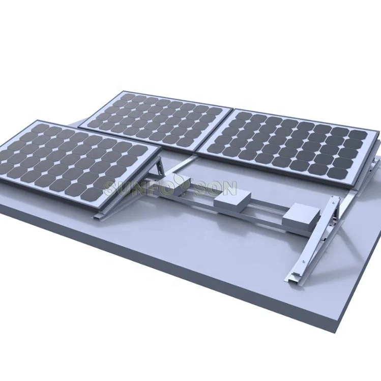 Flat Roof Solar PV Bracket System Triangle Mount Structure Rooftop ...