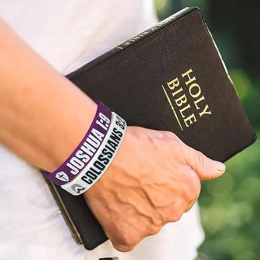 Christian Bible Verses Silicone Wristbands-inspirational Faith Rubber ...