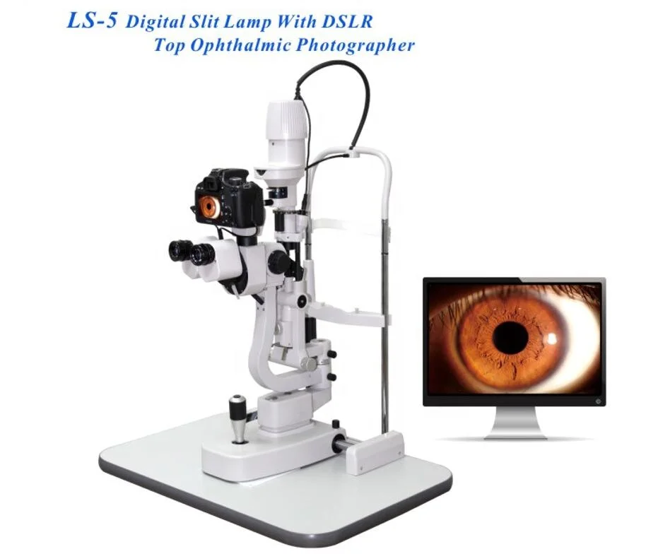 SHTOPVIEW New Arrival Profesional Ophthalmic Medical Instrument 5 Steps LED Digital Slit Lamp ...