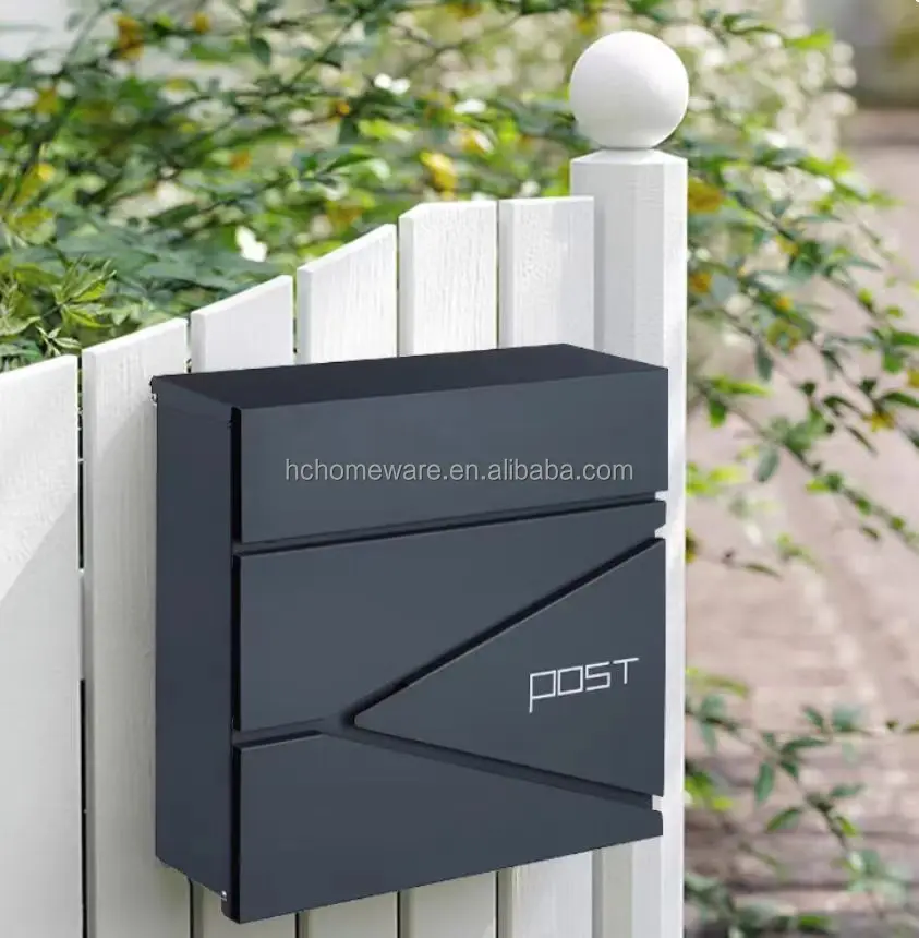 Wall Mounted Mailbox Residential Letter Box Modern Galvanized Sheet ...