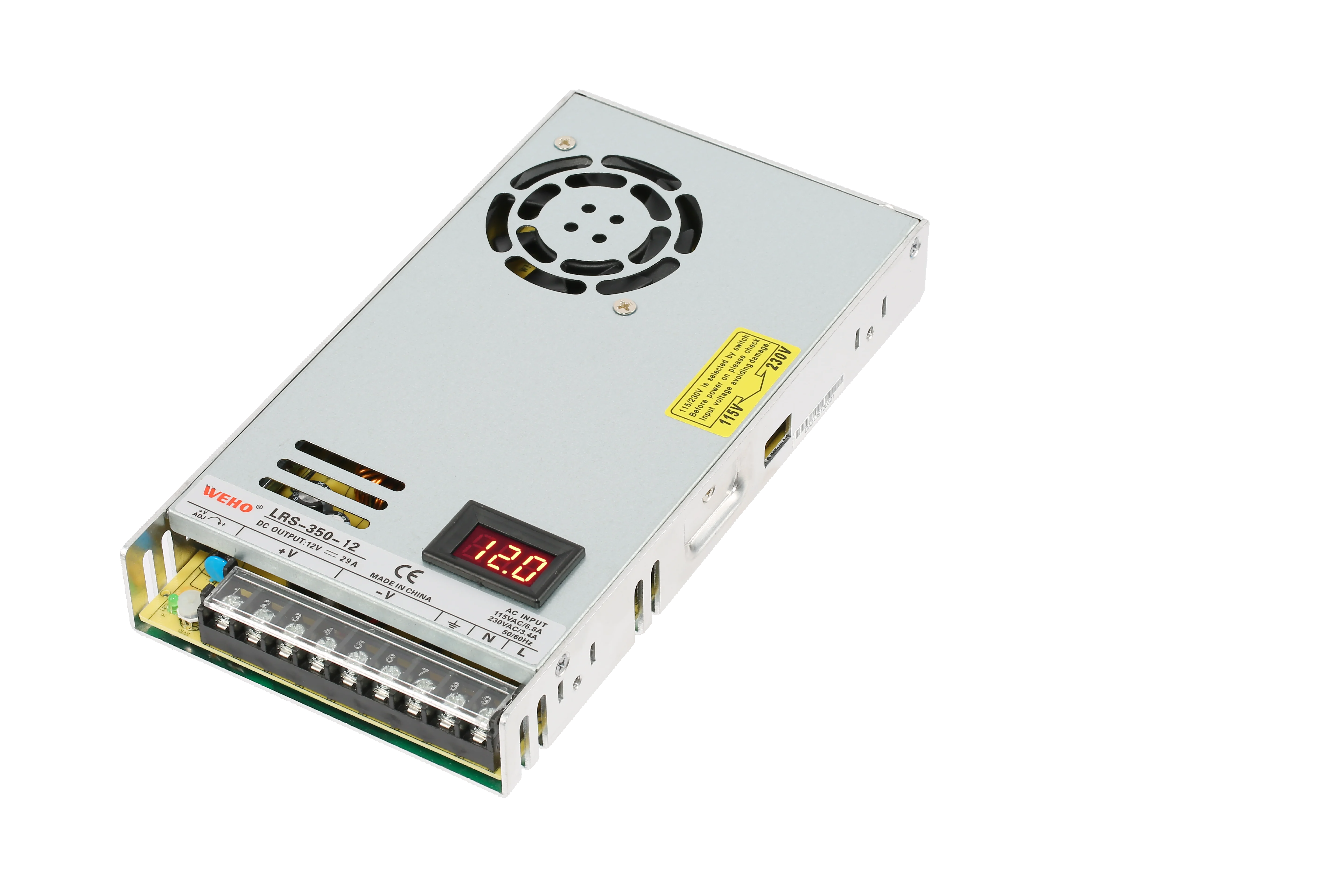 PiD Digital Display Ac to Dc LRS-350- 12 350W 12V Switching Power ...