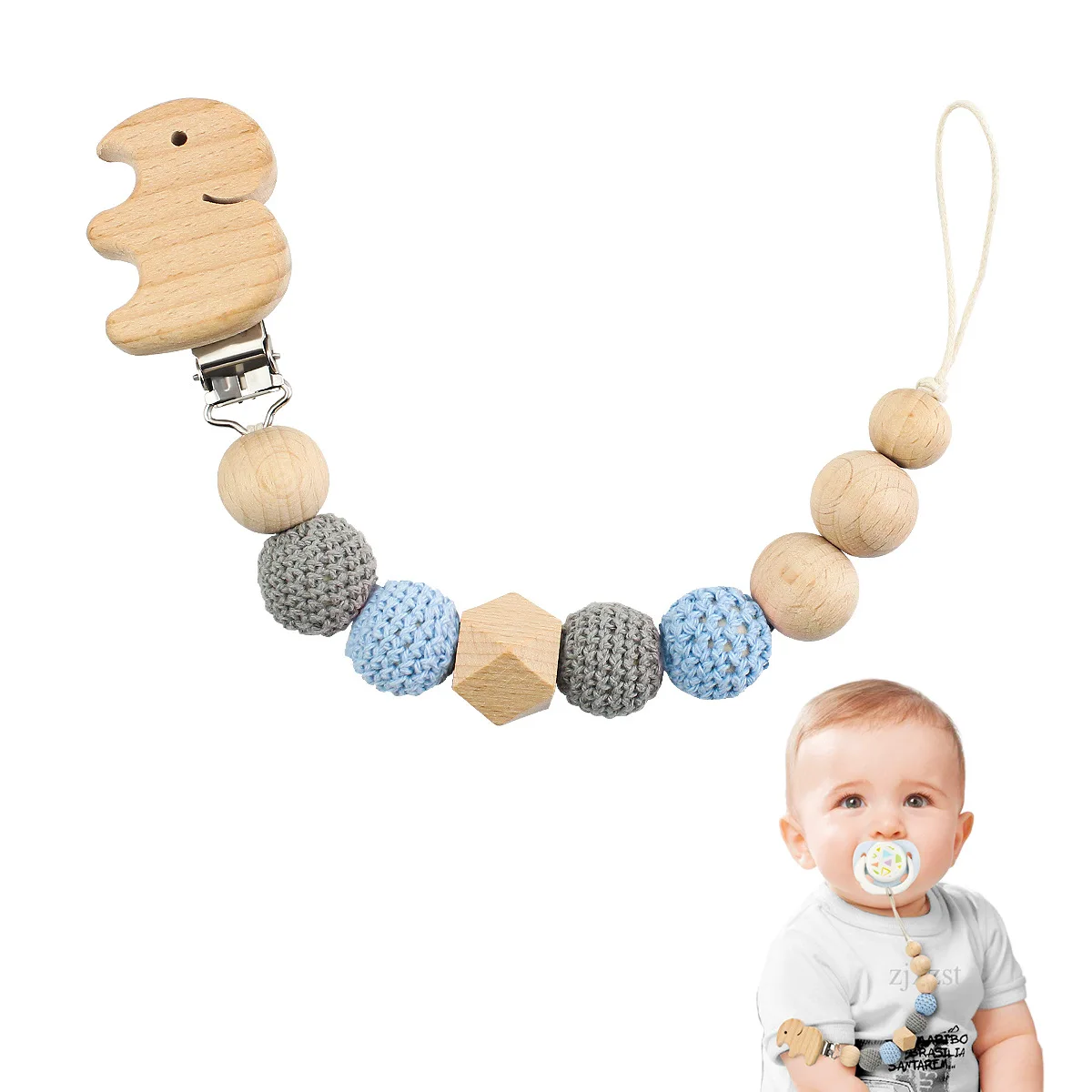 Custom Baby Pacifier Anti-lost Rope Food Grade Silicone Teether Baby ...