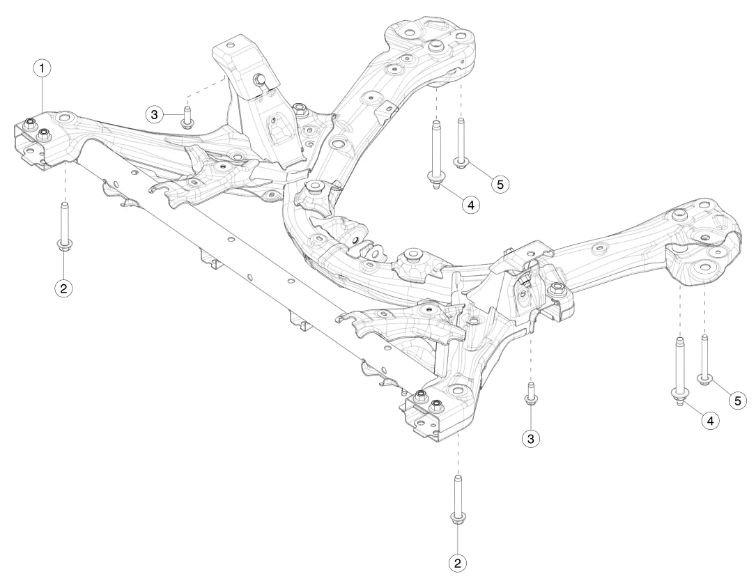 BAINEL Front Subframe Structure for TESLA Model Y 2019-2021