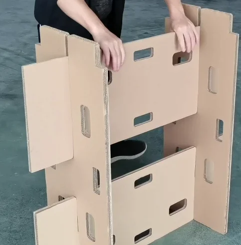 DIY Eco Paper Corrugated Table - Foldable Cardboard Furniture