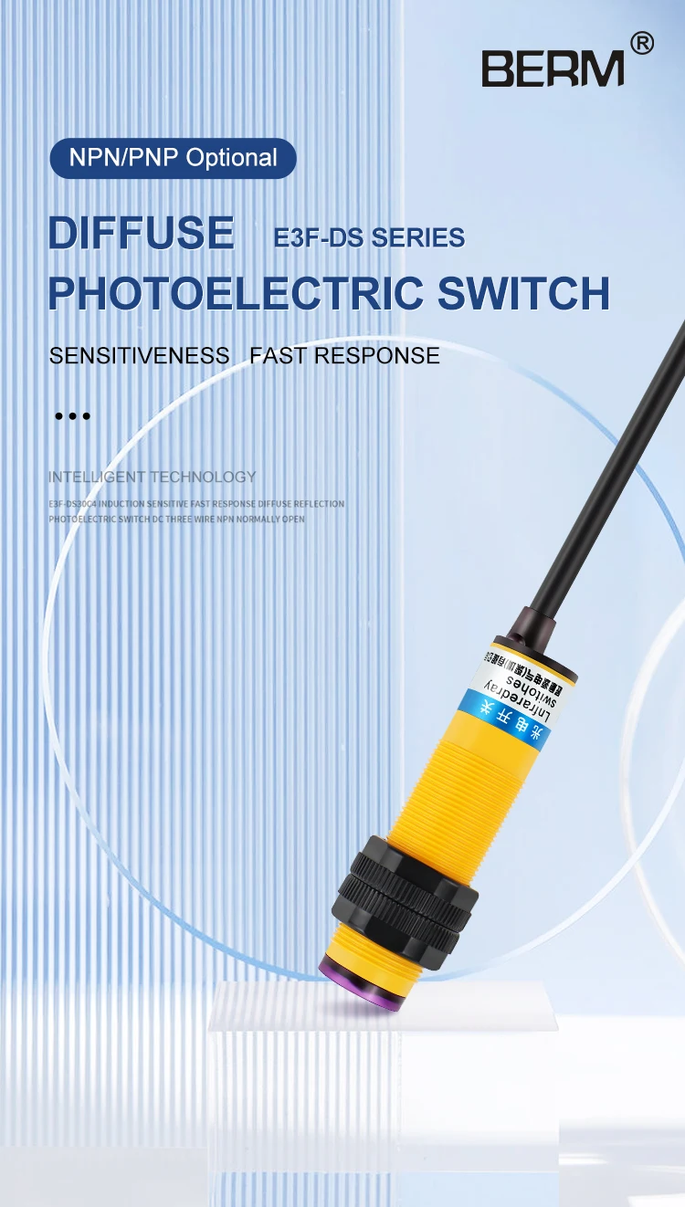 Infrared Induction Photoelectric Switch E3f-DS30C4 Three Wire NPN Normally Open Diffuse ...