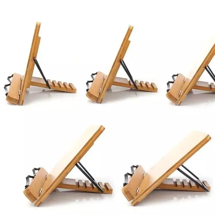 Bamboo Book Stands - Handsfree and Portable Reading Solutions