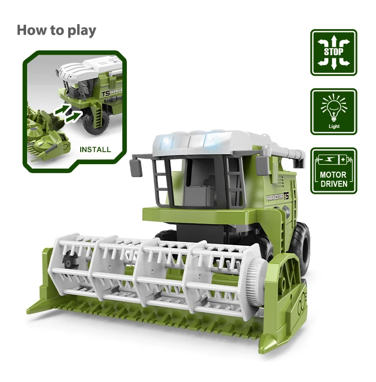 R/C Farm Tractor with Animals - Easy to Install RC Toy