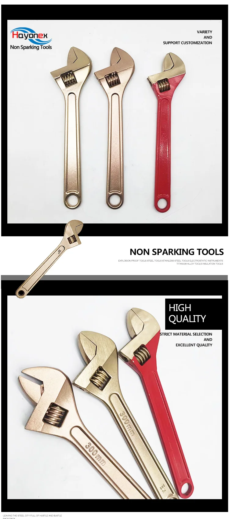 DIY Universal Explosion-proof Adjustable Wrench Non-sparking Tools ...