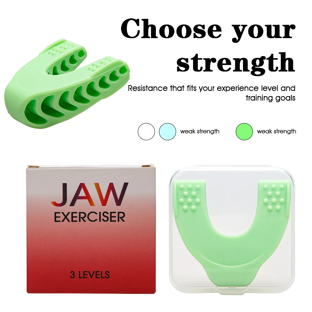 U Shape Portable Jawline Facial Exercise Chew Tool Face Fitness Jaw ...