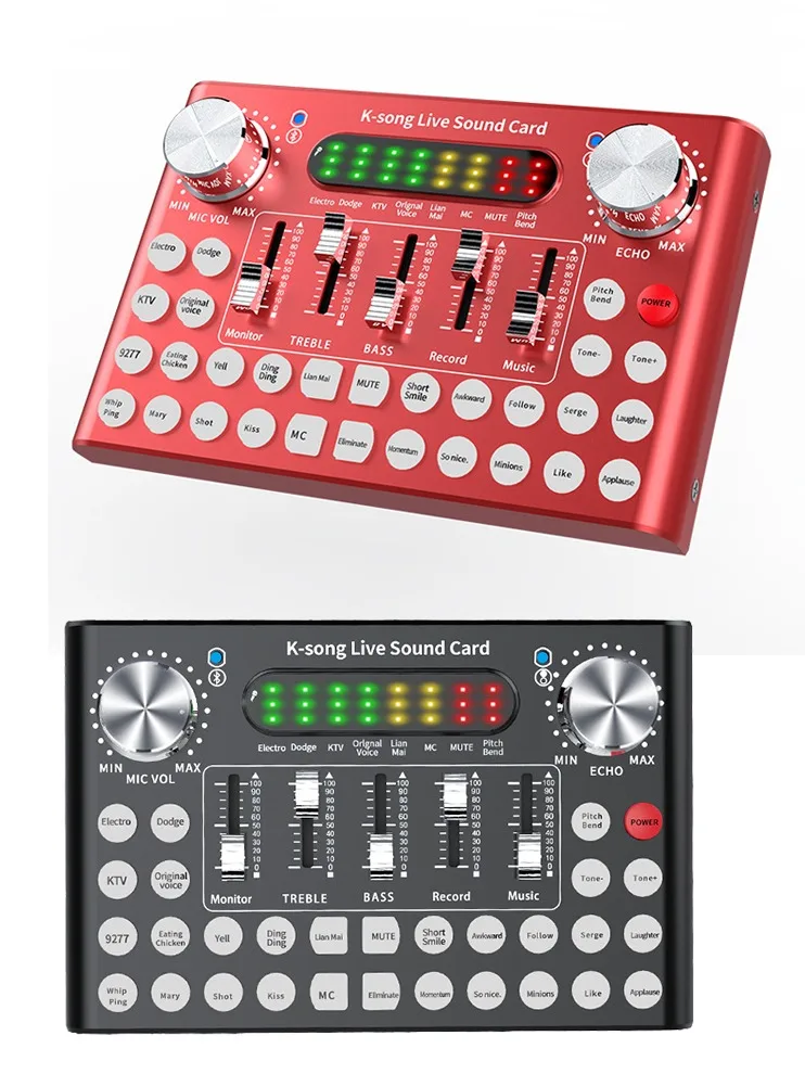 F007 Sound Card Usb Studio Recording External Karaoke Live Broadcast ...