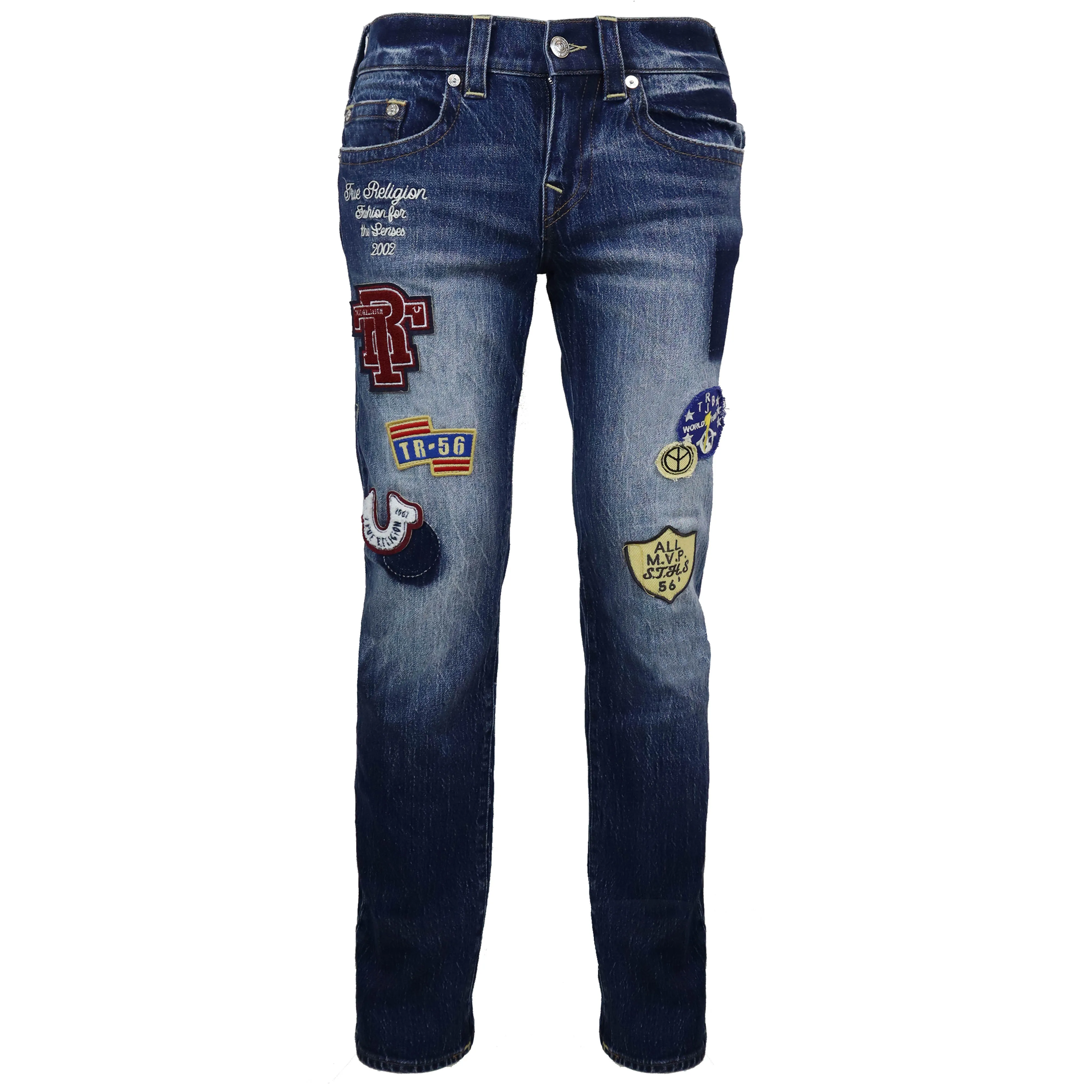 Europe And The United States Skinny Pants Badge Jeans Men Trendy Knee ...