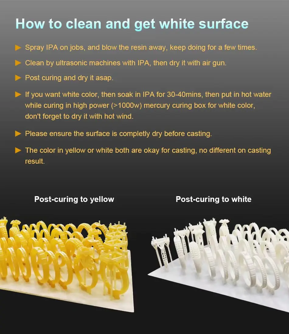 Jamg He Ultra Cast 3D Printer Resin for Jewelry Casting