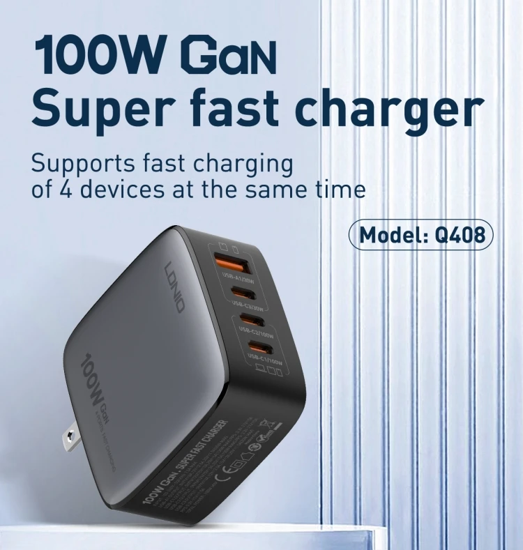 LDNIO 100W Gan PD Charger - Fast Charging for Iphone & Samsung