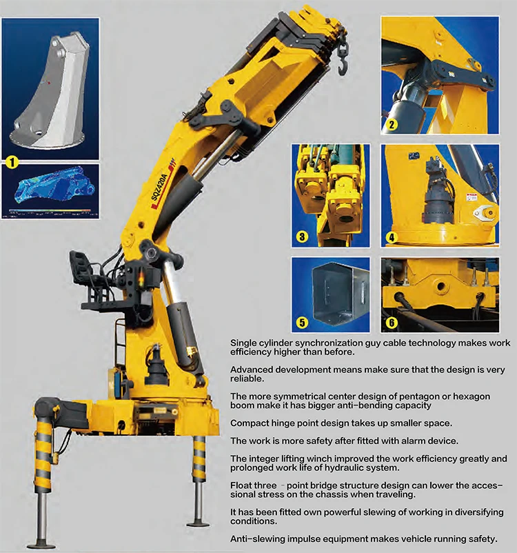 5 Ton Chinese Hot Mini Knuckle Boom Crane - High Efficiency