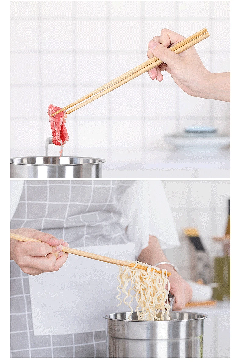 12 Inch Chicken Wing Wood Chopsticks Extra Long Cooking Bamboo ...