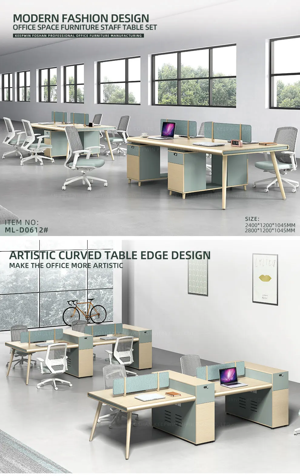 High Quality Office Table Open Modular 4 Seater Staff Work Desk 2 ...