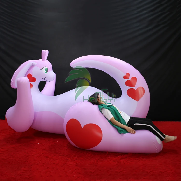 Giant Inflatable Pink Goodra Dragon Bed - Soft Animal Mattress
