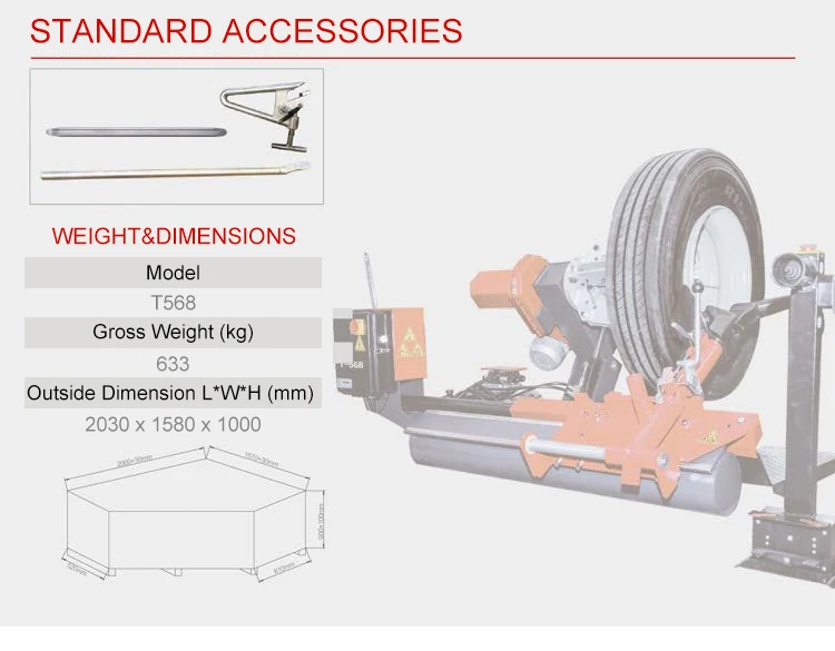 Semi Automatic Wheel Remover - Heavy Duty Truck Tire Changer