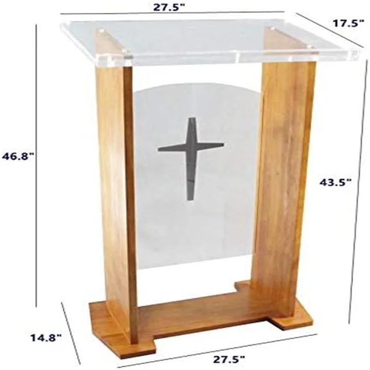 Acrylic Church Podium Pulpit Debate Conference Lectern Lucite Wood ...