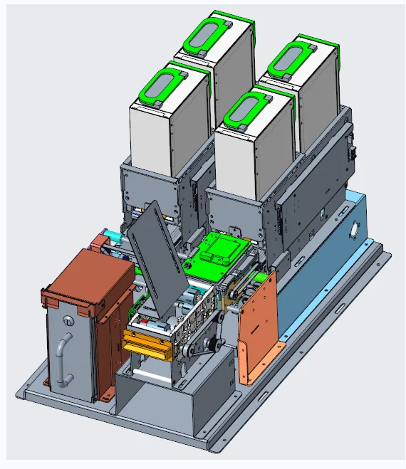 4 Card Hopper Trays Channel Stacker Card Issuing Machine
